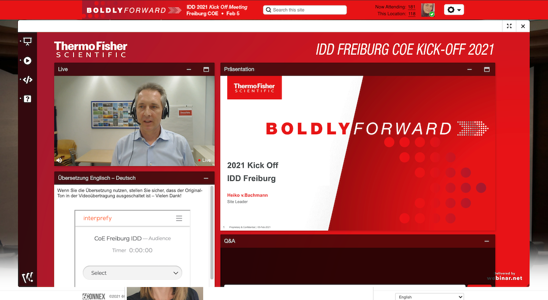 How does Interprefy work with Webinar.net?